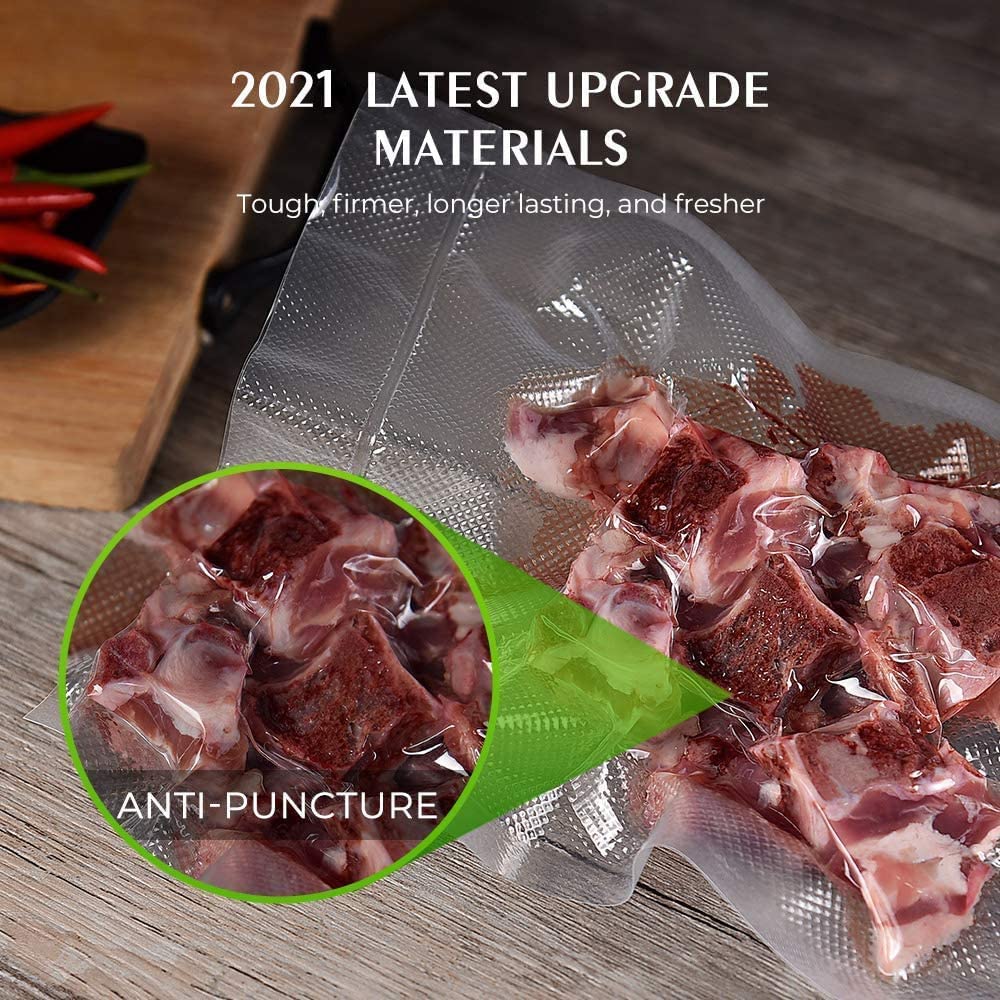 Vacuum Sealer Bags for Food,Food Saver Bags Rolls,11"x50'Rolls 2 Pack,Commercial Grade, Heavy Duty, BPA Free,Great for Vac Storage