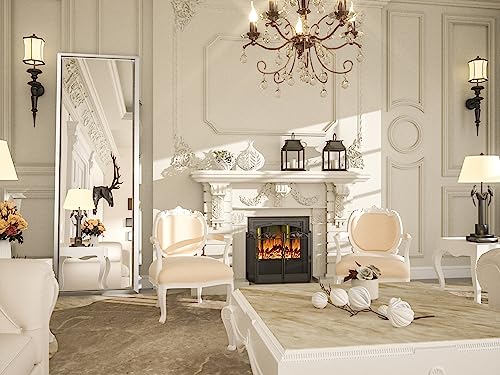 Silver Bathroom Mirror for Over Sink: 65 x 22 Inch Brushed Nickel Bathroom Wall Mirror - Modern Farmhouse Framed Vanity Mirror Hangs Horizontal or Vertical Shatterproof