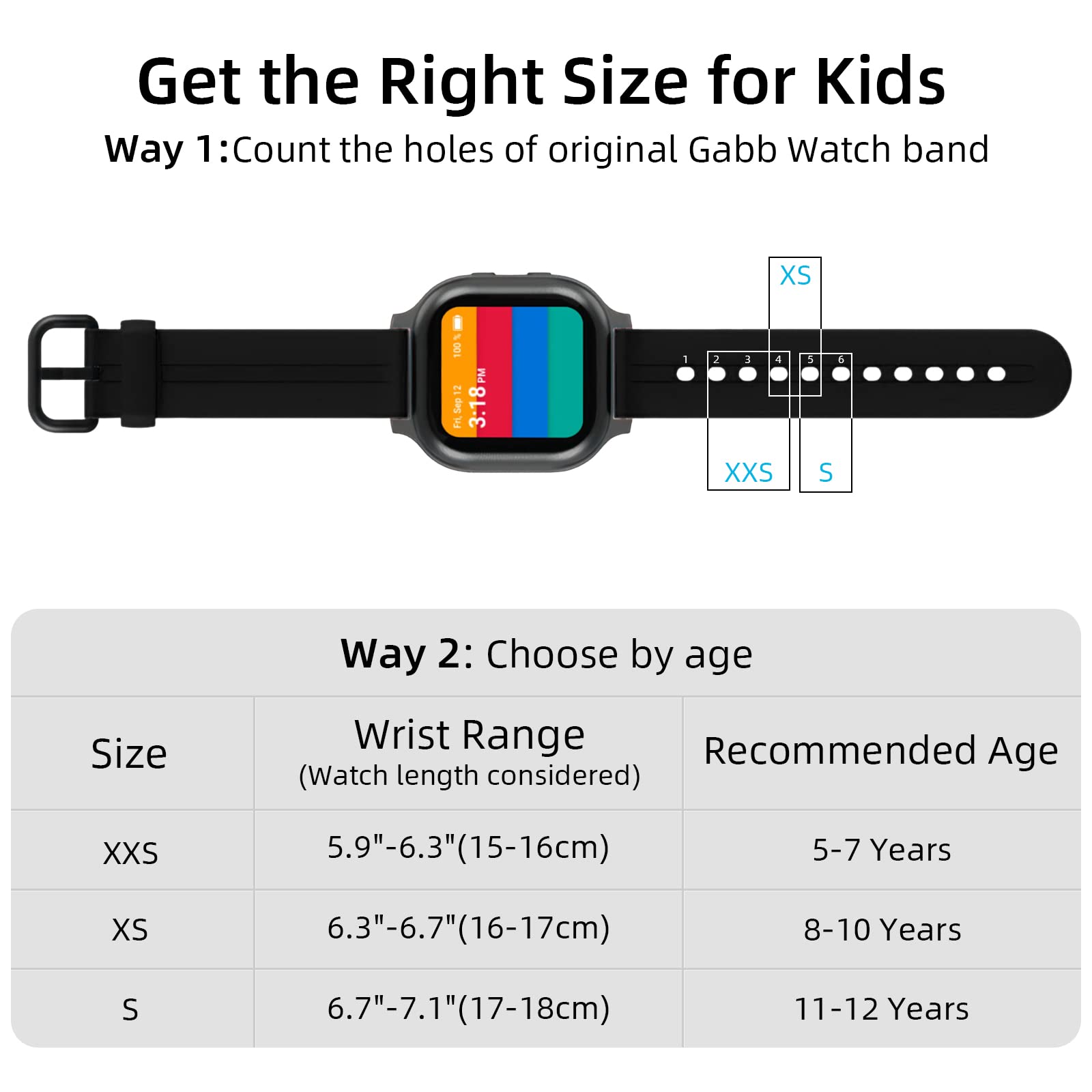 SimpleThings 3Pack Band Replacement Compatible with Gizmo Watch 3 2 1/Gabb Watch 3 2 1, 20mm Stretchy Kids Solo Loop Gizmo Watch Band Replacement Easier for Boys Girls to Put On & Off