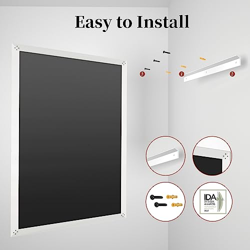 Silver Bathroom Mirror for Over Sink: 65 x 22 Inch Brushed Nickel Bathroom Wall Mirror - Modern Farmhouse Framed Vanity Mirror Hangs Horizontal or Vertical Shatterproof