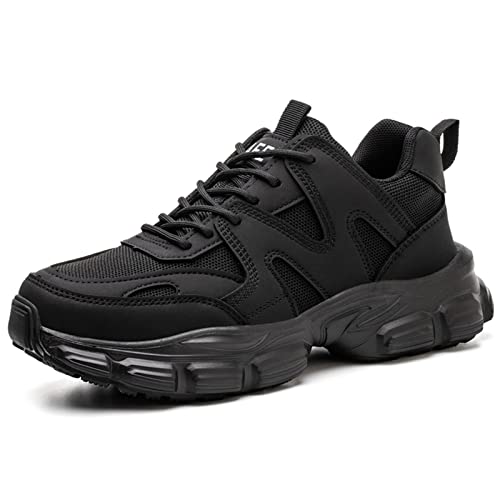 SYLPHID Steel Toe Shoes for Women, Womens Steel Toe Sneakers, Women’s Safety Work Shoe Breathable Lightweight, Slip Resistant