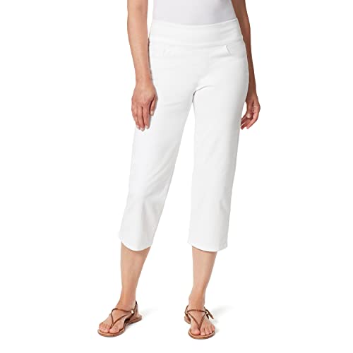 Gloria Vanderbilt Women's Amanda Pull on Capri, Vintage White, 10 Petite
