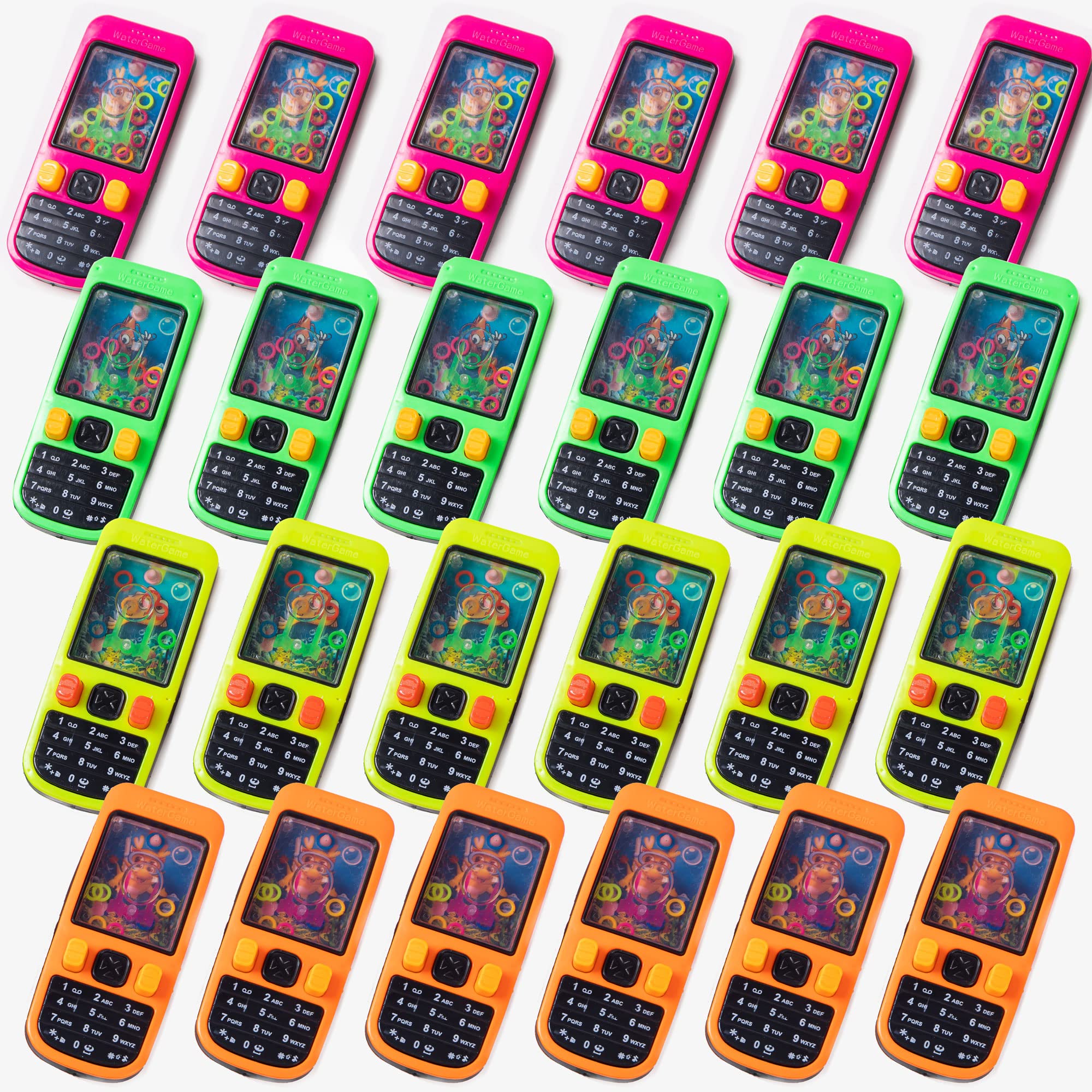 Handheld Water Game- (24 Pieces) Water Ring Games for Kids-Treasure Box Prizes- Birthday Return Gifts-Pinata Goodie Bag Stuffers-Party Favor Packs-School Classroom Reward Prizes Bulk-4.2"
