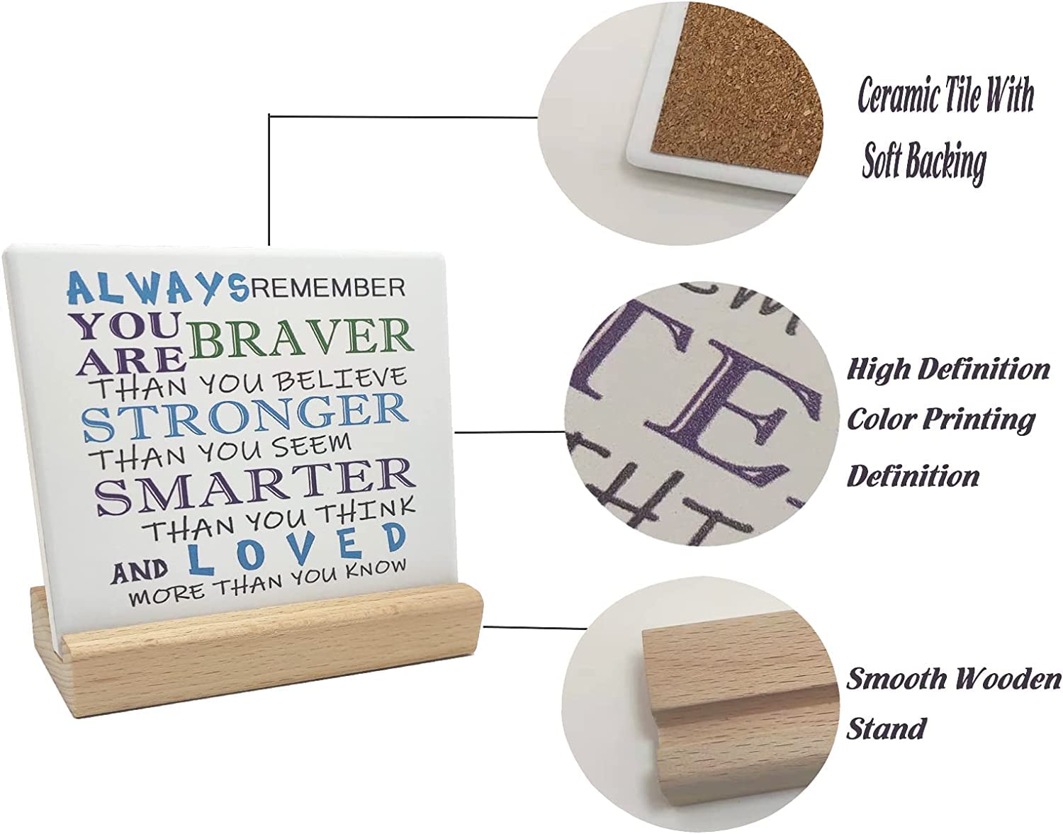 Polilike Farmhouse Bathroom Desk Plaque Sign, Life is Better in The Hot Tub Ceramic Table Plaque with Wooden Stand Desk Decor Rustic Plaque for Wall Shelf Tabletop Decoration Home Bathroom