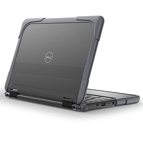 Batianda Laptop Case Fits 11" Dell Chromebook 3110/3100 Laptop Designed for K-12 Students, Teachers and Classrooms–Heavy Duty Rugged Shockproof Soft Bumpers for Reliable Device Protection,Gray