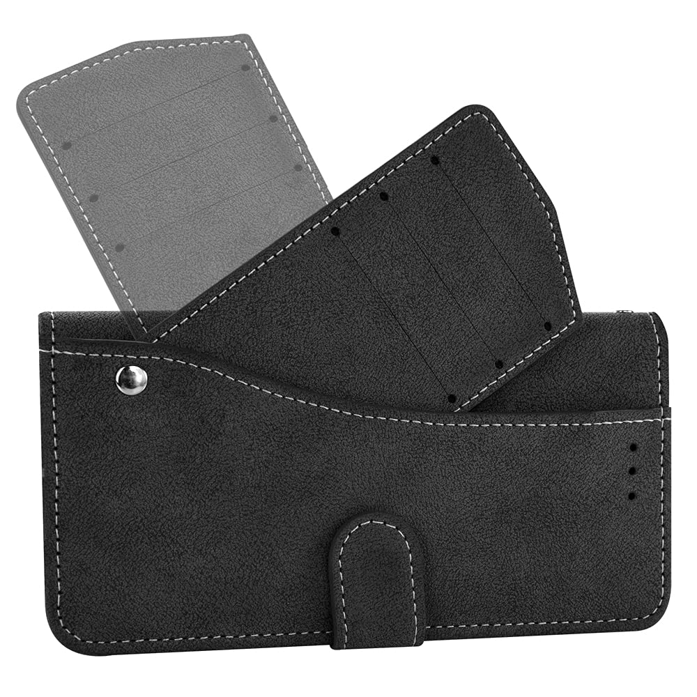 Asuwish Compatible with Xiaomi Redmi Note 8 Pro Wallet Case and Tempered Glass Screen Protector Flip Credit Card Holder Stand Lanyard Cell Accessories Phone Cover for Redme Note8 8pro Women Men Black