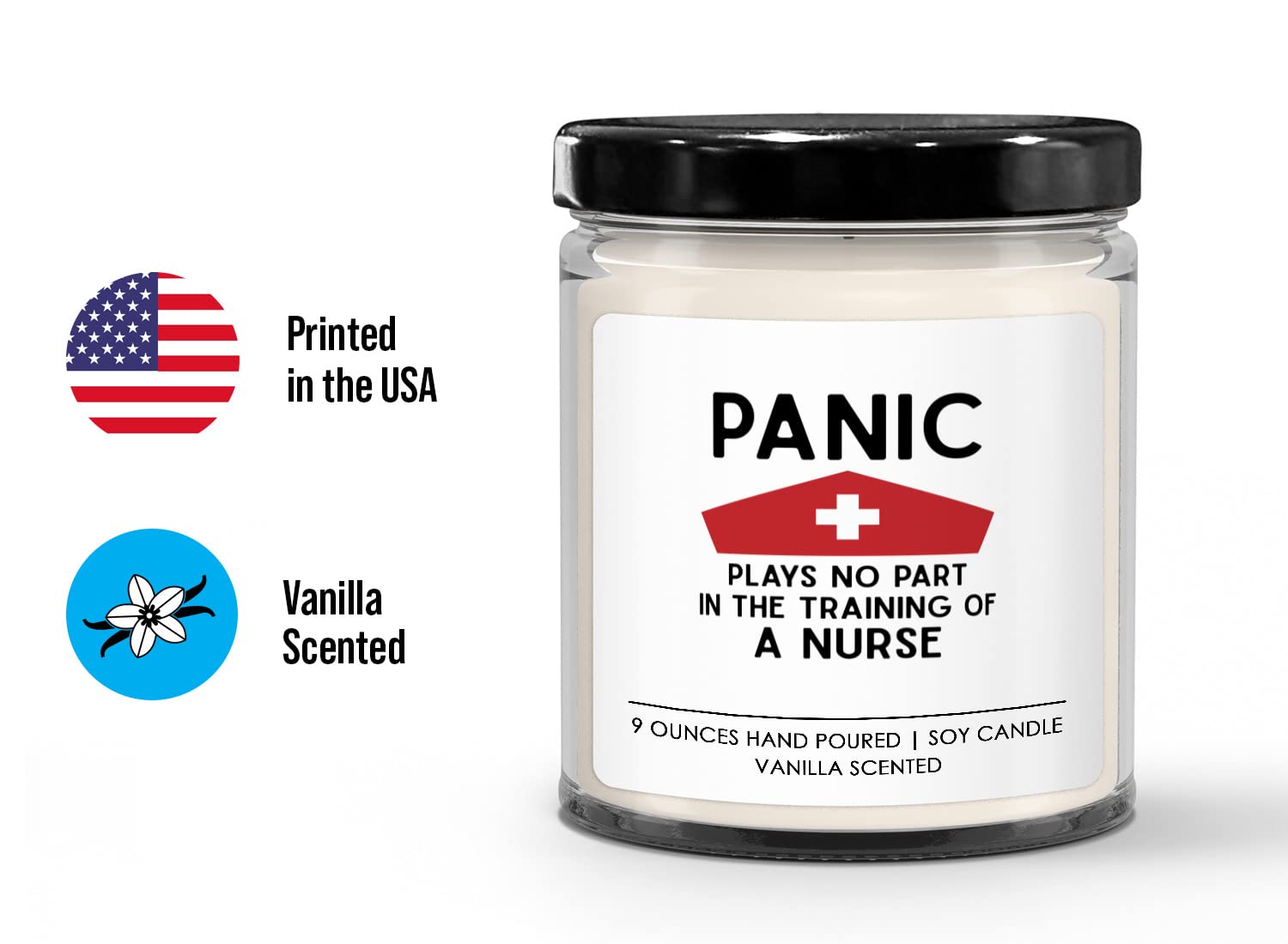 Flairy Land Nurse Vanilla Candle - Plays no Part in The Training - Nurse Assistant Caretaker Nurse Student Graduation Nursery RN Registered Nurse Practitioner