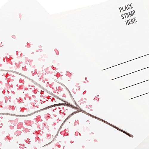 50 Pack Blank Postcards, Watercolor Paper Post Cards for DIY Thanksgiving, Christmas, Mailing, Painting (White, 4x6 In)