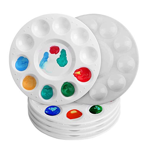 Zalduig Palettes,Paint Tray Palettes, 6 Pack, Paint Palette, Paint Pallet, Paint Tray, Palette, Painting Supplies, Painting Palette, Paint Trays for Kids, Plastic Palette, Paint Pallets for Kids