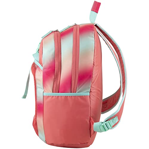 FUEL Lunch Backpack Set Teens Student Water Resistant Bookbag Bag Soft Reusable Insulated Cooler Lunch Box Thermal Travel Office Lunch Bag, Pink Ombre