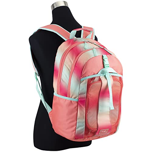 FUEL Lunch Backpack Set Teens Student Water Resistant Bookbag Bag Soft Reusable Insulated Cooler Lunch Box Thermal Travel Office Lunch Bag, Pink Ombre