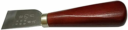 DUJISO Leather Knife Cutting Knife Edging Knife with Wooden Handle Leather Working Knife for DIY Leathercraft Cutting