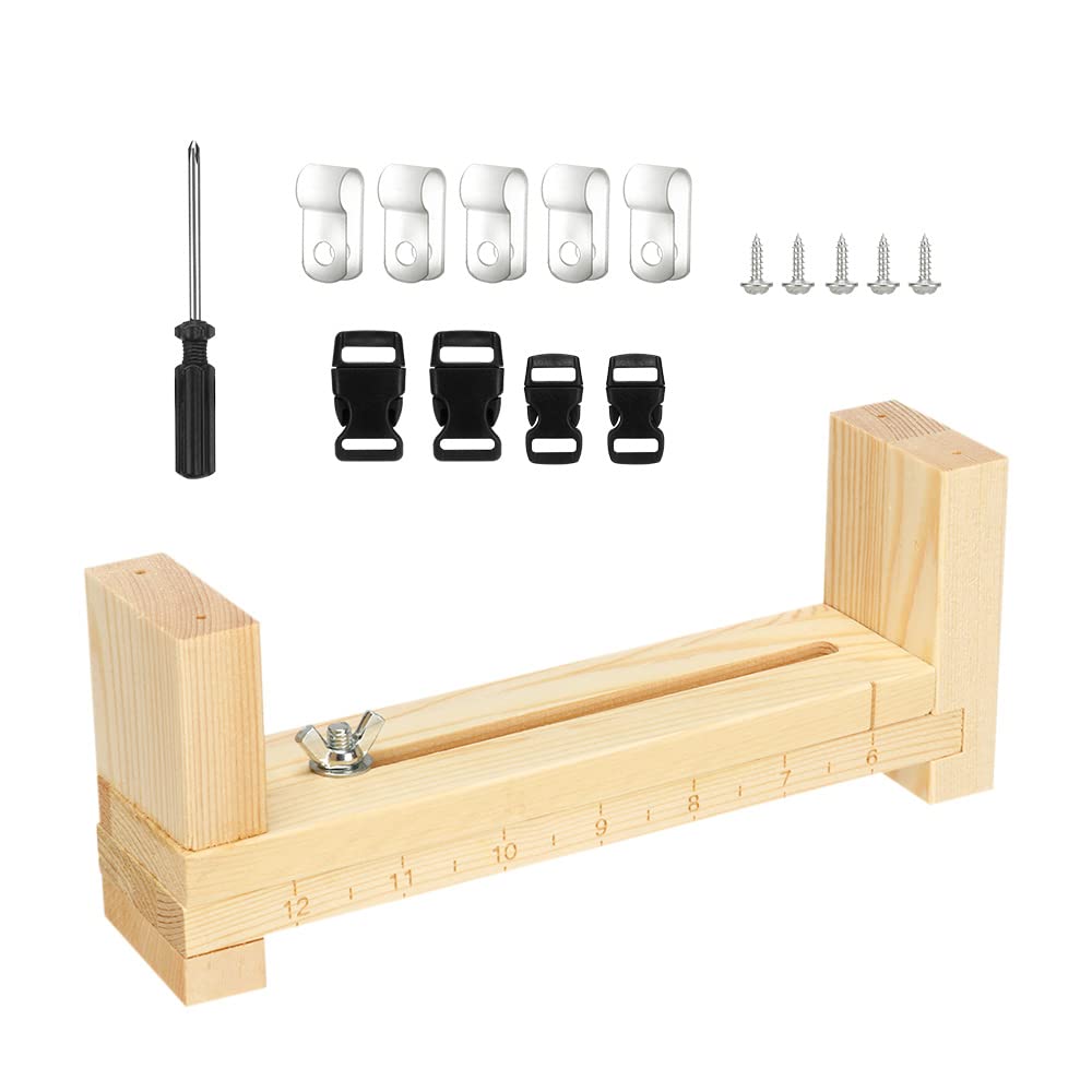 HomeSoGood Wood Bracelet Jig Wristband Knitting Tool Wood Paracord Making Wood Material Jig Bracelet Maker