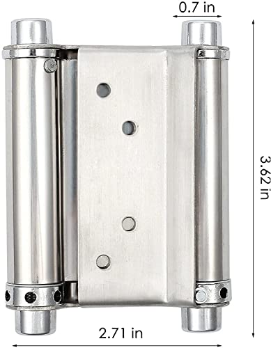Kitchen Doors Cabinet Hinges,Cupboard Door Clip-on,Durable 4pcs 3Inch Double Action Hinges Swing Spring Hinge Stainless Steel Gate Spring Hinge Door Furniture Cabinet Drawer Hardware Tool for Doors