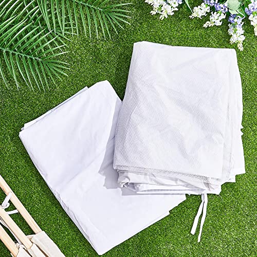 Kinlop 4 Pcs Full Zippered Walls for 10 x 10 Easy Pop up Canopy Enclosure Sidewall Kit with Roller up Sidewalls and Mesh Windows Canopy Sidewall Replacement 4 Walls, Not Include Frame and Top (White)