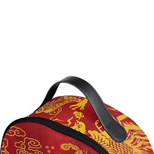ANINILY Backpack For Womens, Dragon&Phoenix In Classical Chinese Art College Bags Women Shoulder Bag Daypack Bookbags Travel Bag
