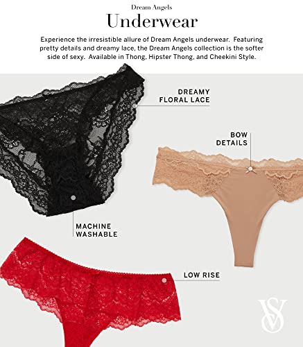 Victoria's Secret Dream Angels Lace Cheekini Panty, Underwear for Women, White (XL)