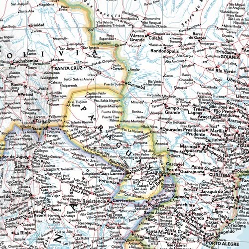 National Geographic Maps: South America Political Wall Map - Compact - 21.5 x 16.25 inches