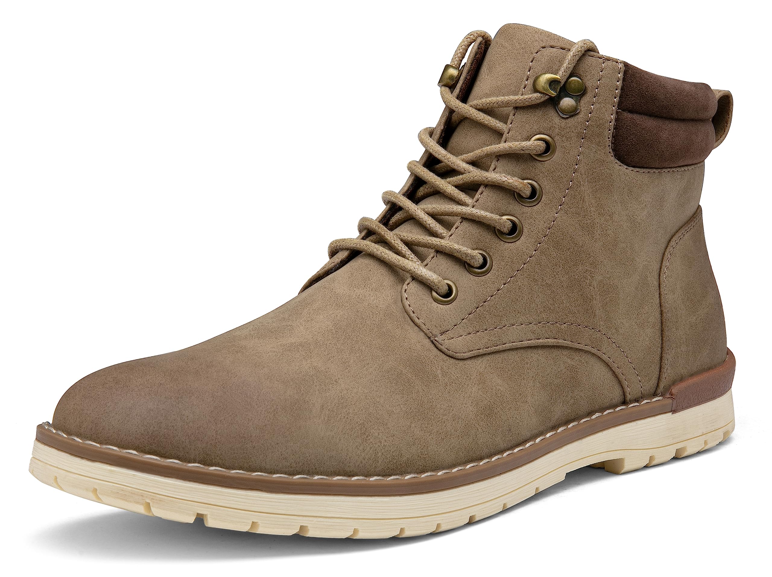 Vostey Men's Hiking Boots waterproof Casual Chukka Boots for Men(BMY670B khaki 10)