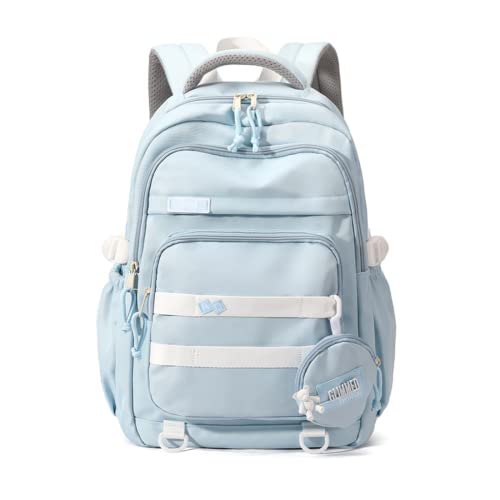 RRRWEI Backpack for Girls 15.6 Inch Laptop School Bag Kids Elementary College Backpacks Large Bookbags for Teen Girls (blue)