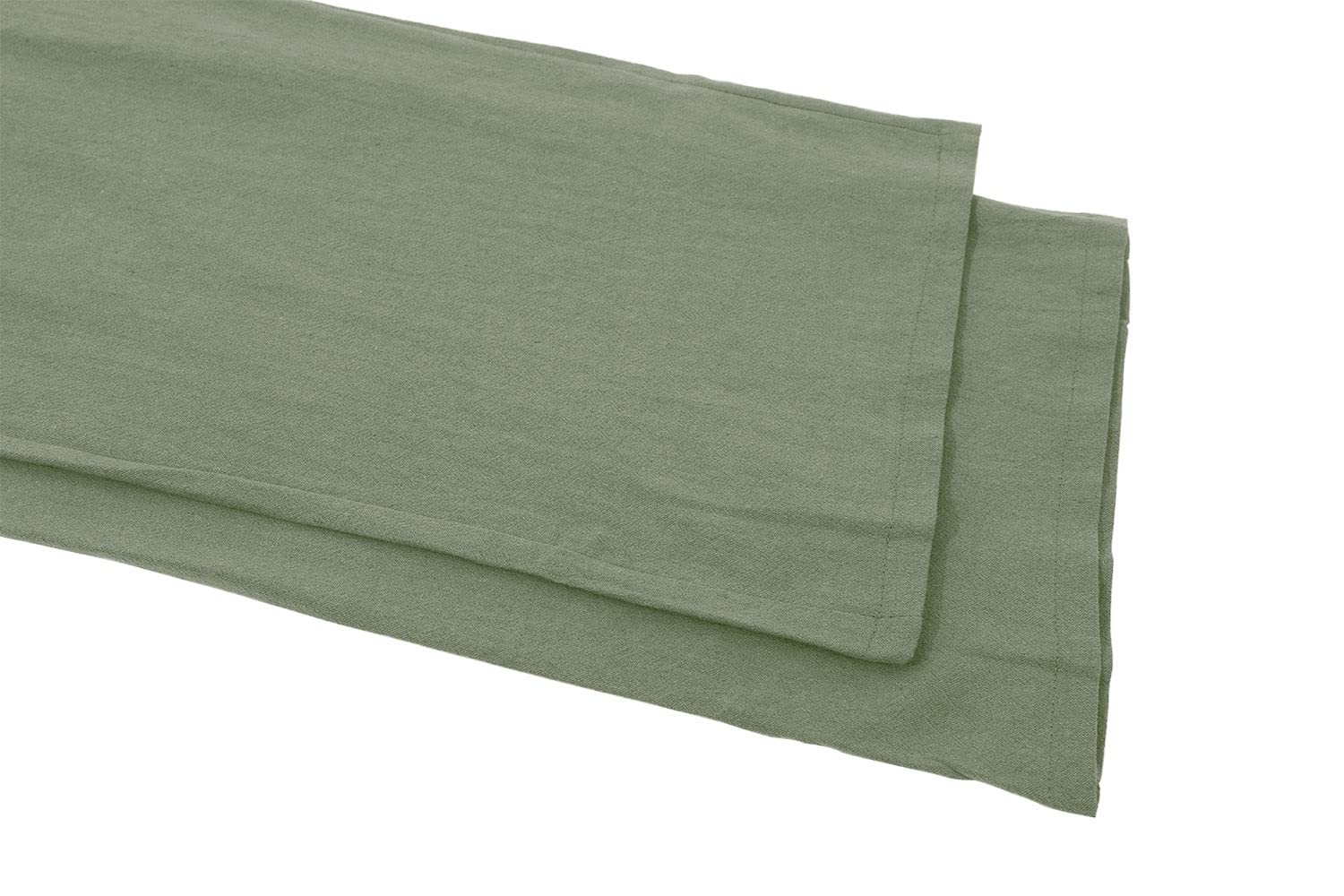 ebossy Women's Summer Drawstring Elastic Waist Cotton Linen Utility Beach Palazzo Pants Pockets (M, Green)