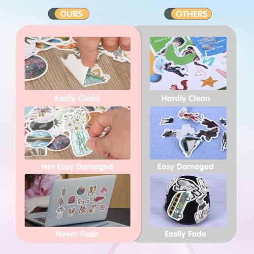 Arme Animal Stickers Pack, 400 PCS Cute Stickers for Waterbottles, Laptop Stickers for Computer Skateboad Phone Notebooks, Large Colorful Vinyl Waterproof Stickers for Kids Teens Girls Boys