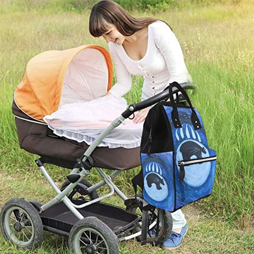Large Diaper Bag Bear Clan Native American Mom Dad Tote Bag Diaper Backpack
