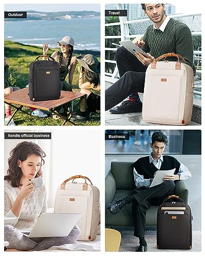 UPPACK Travel Backpack for Women Men Carry on Backpack for Airplanes Large Hiking Back Pack Black Personal Item Backpack Suitcase Overnight Backpack Laptop Backpack 15.6 Inch