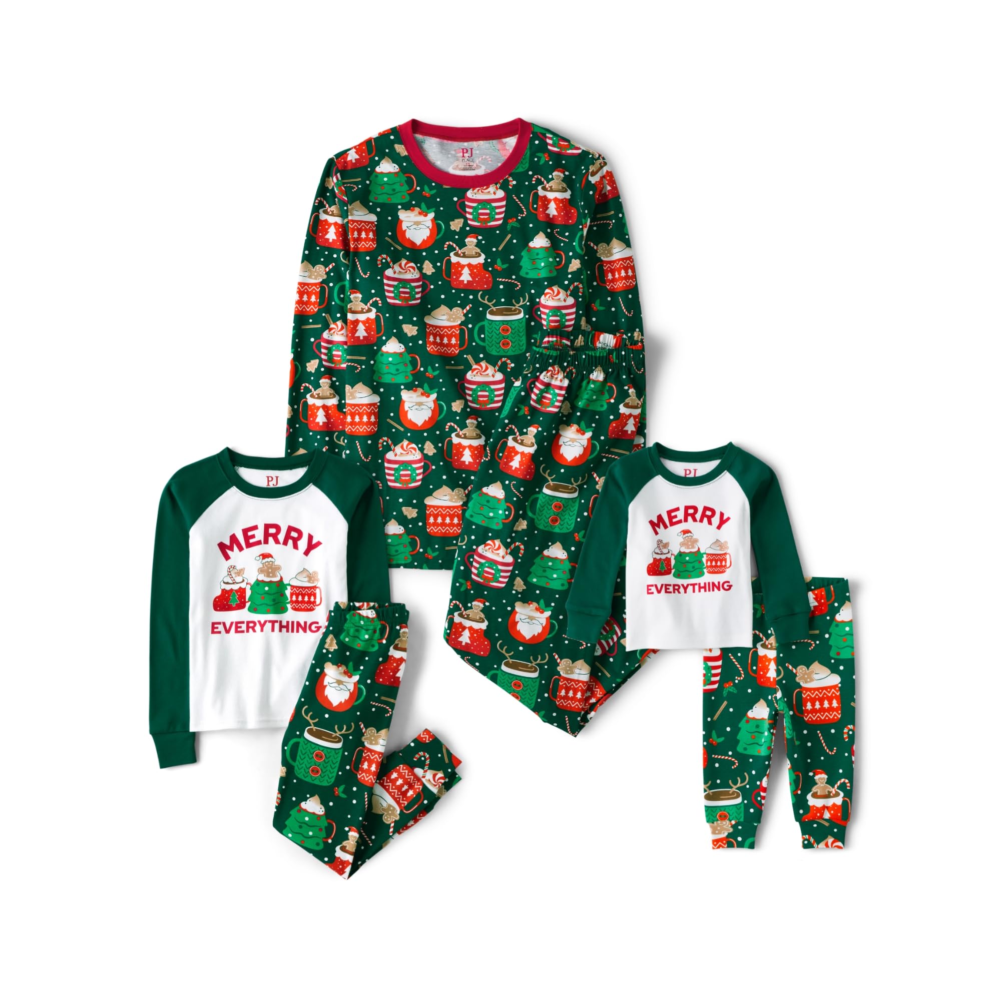 The Children's Place Baby Toddler 2 Piece Family Matching, Christmas and Holiday Pajama Sets, Cotton, Coco Mugs, 12-18 Months