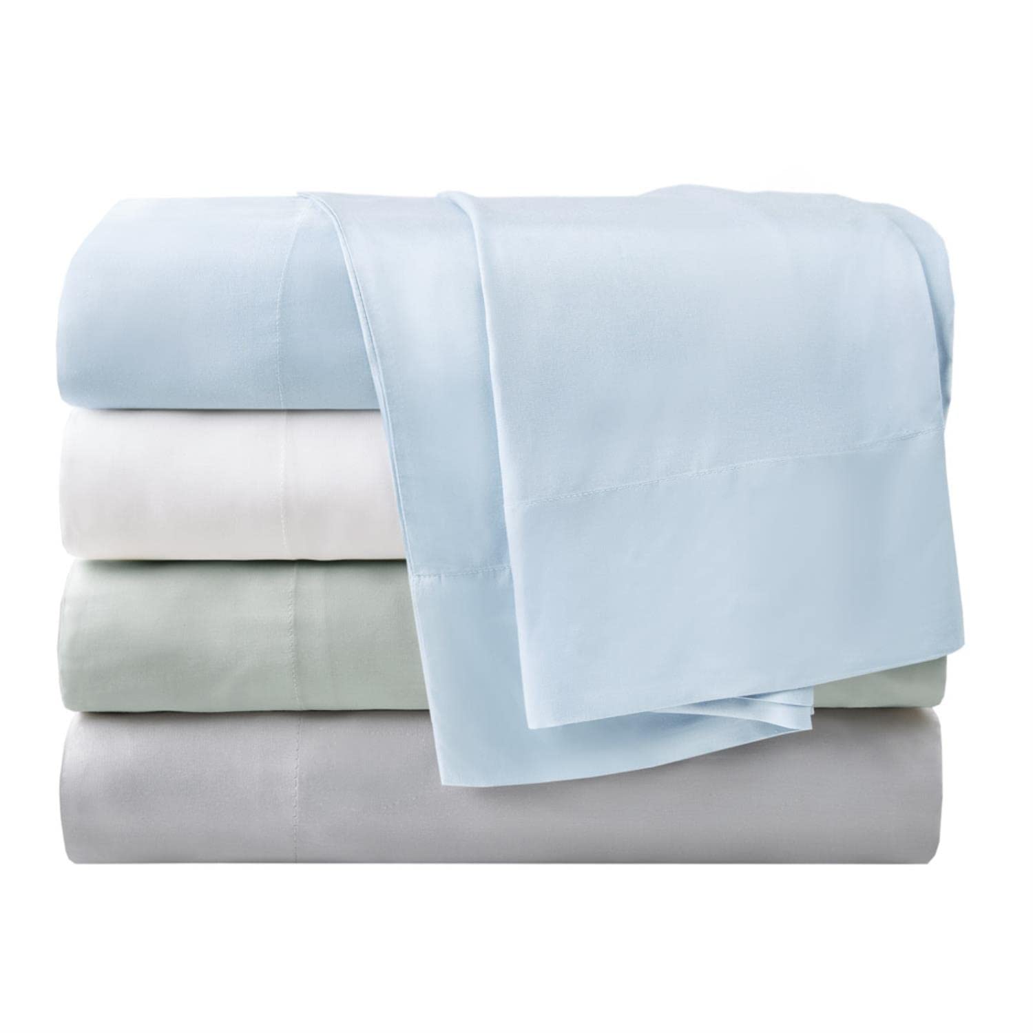Beautyrest King Sheets Set Tencel Poly Blend, Cool King Bed Sheet Set, Colorfast, Moisture Wicking, King Size Sheet Set Silky Soft Gentle on Skin, Deep Pocket Fits up to 16" Mattress, King, White