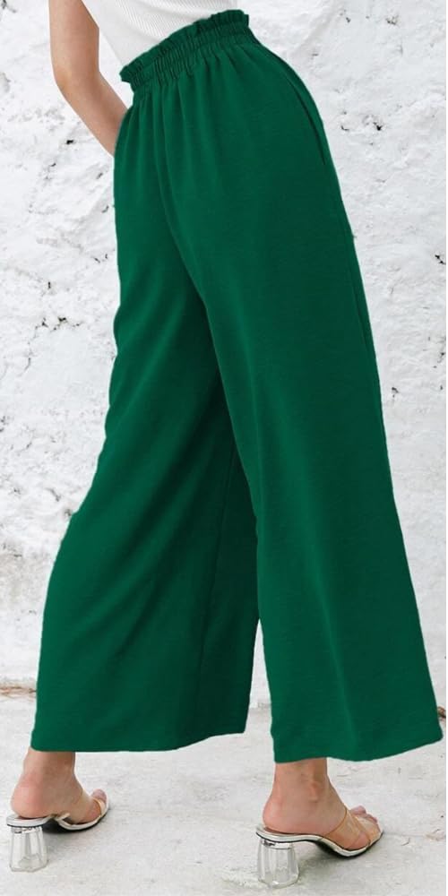 Dinazah Women's Lightweight Wide Leg Sweatpants High Waist Palazzo Pants Loose Fit Lounge Pajama Pant