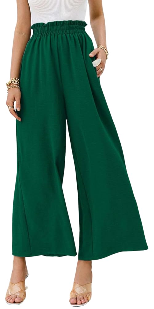 Dinazah Women's Lightweight Wide Leg Sweatpants High Waist Palazzo Pants Loose Fit Lounge Pajama Pant