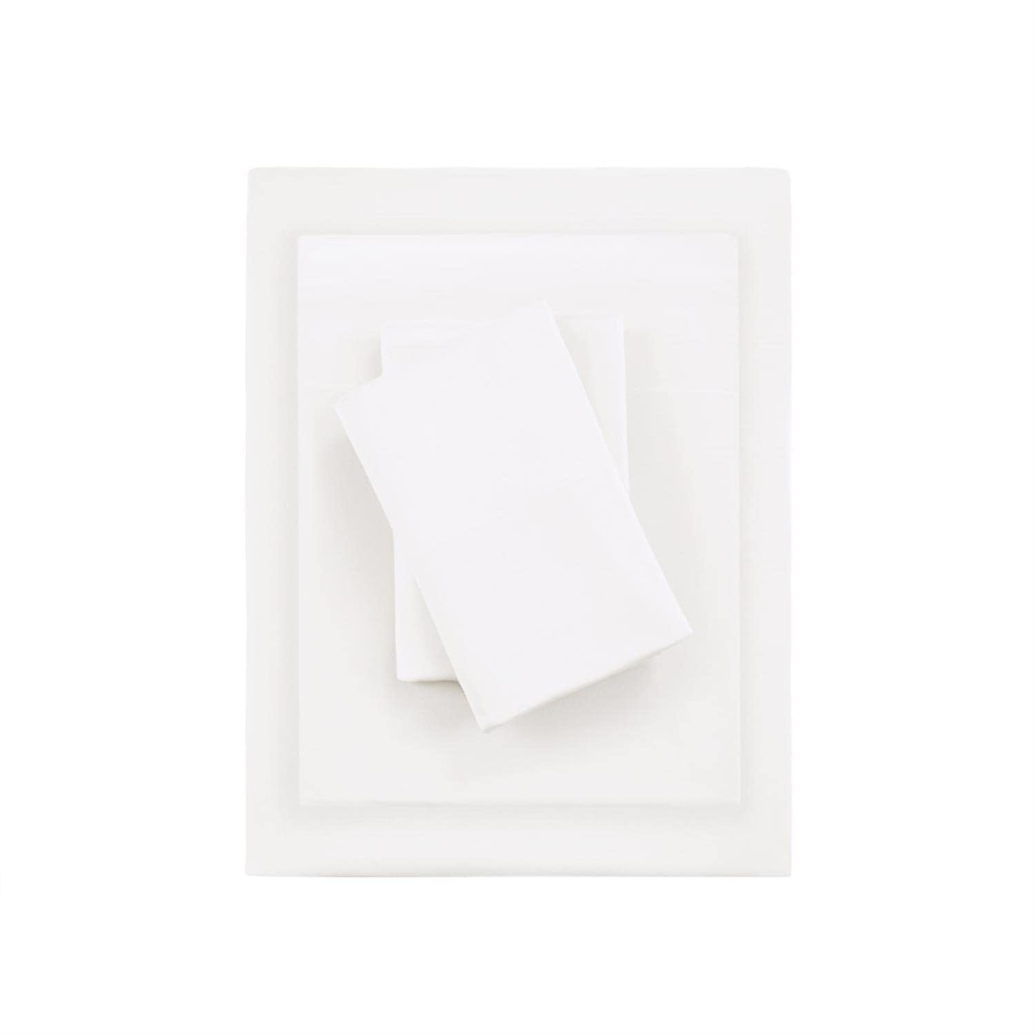 Beautyrest King Sheets Set Tencel Poly Blend, Cool King Bed Sheet Set, Colorfast, Moisture Wicking, King Size Sheet Set Silky Soft Gentle on Skin, Deep Pocket Fits up to 16" Mattress, King, White