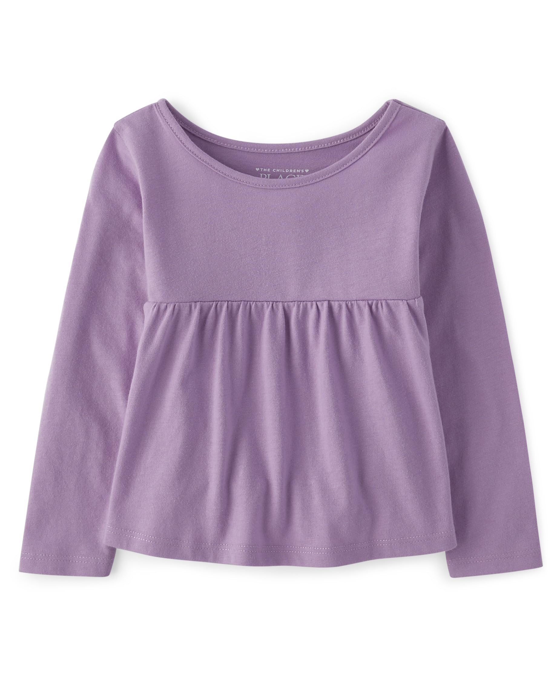 The Children's Place,and Toddler Girls Long Sleeve Fashion Shirt,Amethyst Jewel,12-18 Months