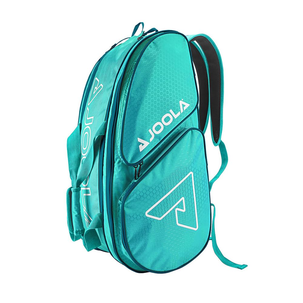 JOOLA Tour Elite Pickleball Bag – Backpack & Duffle Bag for Paddles & Pickleball Accessories – Thermal Insulated Pockets Hold 4+ Paddles - Includes Fence Hook Turquoise/Teal