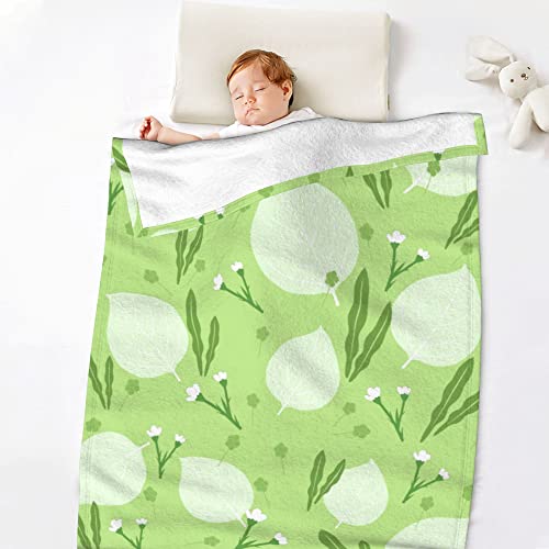 RIFYRI Baby Blankets for Boys Girls Lightweight Fuzzy Fluffy Warm Plush Baby Blanket Gifts for Infant Toddler Newborn Receiving Blanket for Crib, Stroller (Plants, 30Wx40L)
