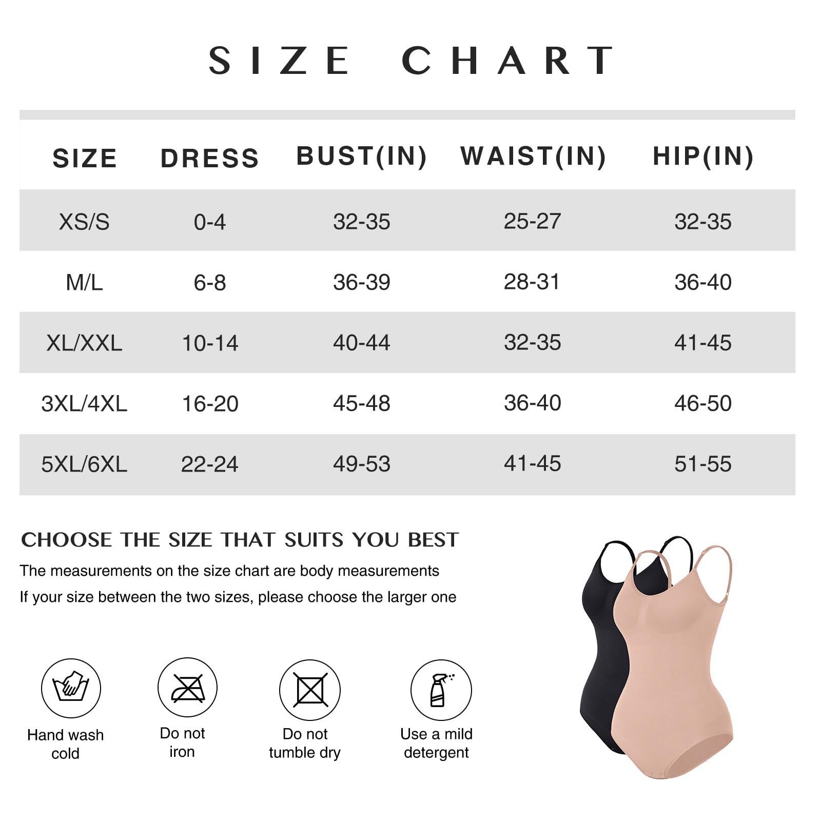 FeelinGirl Shapewear Bodysuit for Women Tummy Control Sculpting Snatched Waist Body Suit Brief Light Black Skin M/L