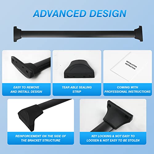 Acmex Roof Racks Cross Bars Compatible with 2016-2022 Pilot, Lockable Cargo Crossbars Carrier Top Luggage Carrier, Fit with Raised Side Rails, Max 200 lbs Load Capacity Cargo Accessories