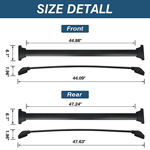 Acmex Roof Racks Cross Bars Compatible with 2016-2022 Pilot, Lockable Cargo Crossbars Carrier Top Luggage Carrier, Fit with Raised Side Rails, Max 200 lbs Load Capacity Cargo Accessories