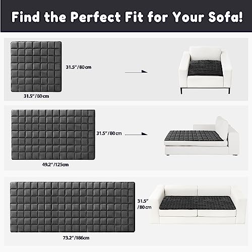 Allisandro Waterproof Dog Blanket,Thick and Non Slip Dog Bed Sofa Cover Pet Mat for Couch Sofa Bed Furniture & Small, Medium, Large Dogs, Grey, 30 x 20 Inches