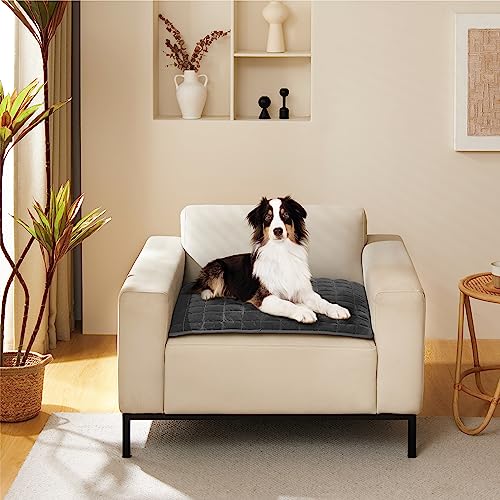 Allisandro Waterproof Dog Blanket,Thick and Non Slip Dog Bed Sofa Cover Pet Mat for Couch Sofa Bed Furniture & Small, Medium, Large Dogs, Grey, 30 x 20 Inches