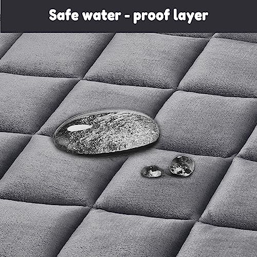 Allisandro Waterproof Dog Blanket,Thick and Non Slip Dog Bed Sofa Cover Pet Mat for Couch Sofa Bed Furniture & Small, Medium, Large Dogs, Grey, 30 x 20 Inches