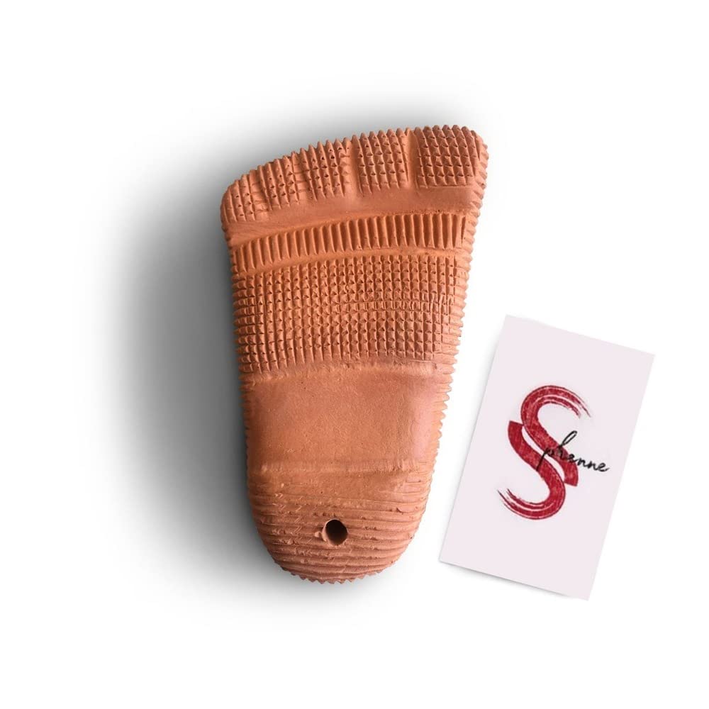 SPHENNE 100% Natural Terracotta Pumice Stone Foot Scrubber EXFOLIATOR, Pumice Stone for FEET, Foot Pumice, Corn REMOVERS for FEET, Foot Scrubber Dead Skin Remover, Foot Scrub