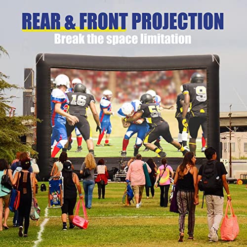 CZGBRO Inflatable Projector Screen - Outdoor Movie Screen Blow Up for Movie Parties Backyard Outside with Air Blower and Carry Bag, Front and Rear Projection (28FT with Blower)