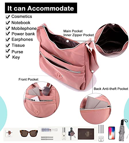 BASICPOWER Crossbody Bag Purse for Women, Multiple Pockets Lightweight Waterproof Shoulder Bags Travel Tote Handbag