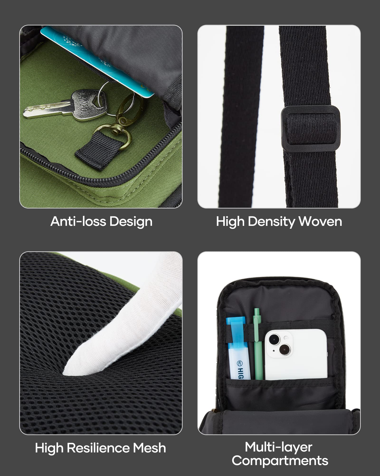 WEPLAN crossbody bag men,shoulder bag for women,mini crossbody bag