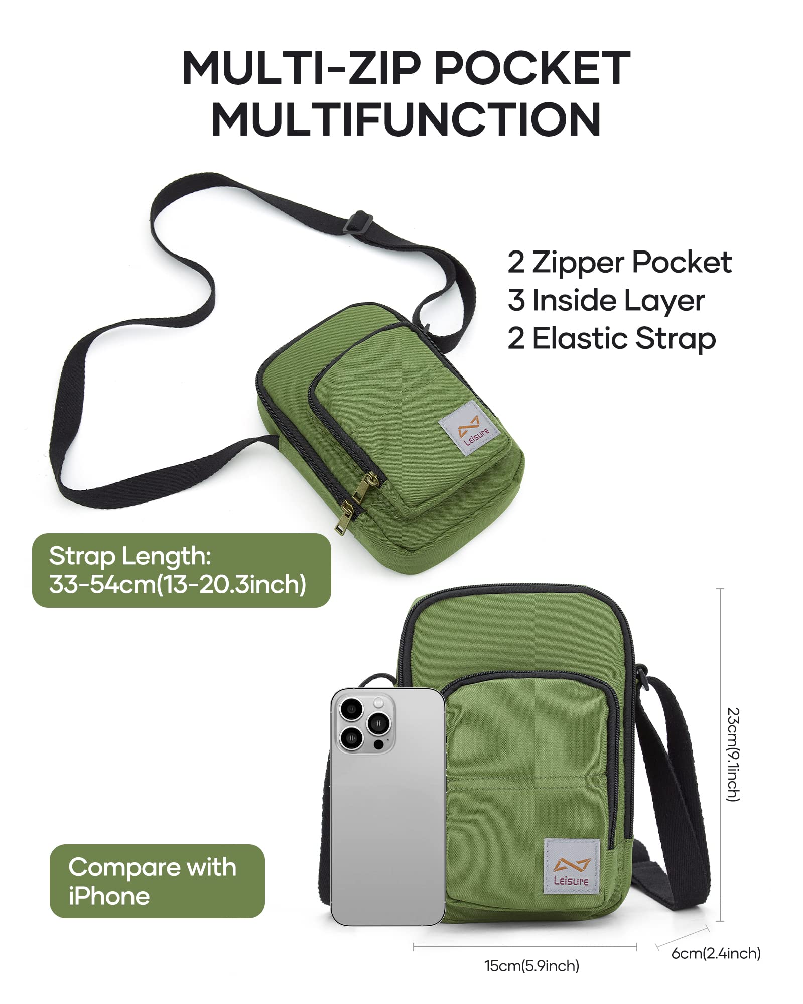 WEPLAN crossbody bag men,shoulder bag for women,mini crossbody bag