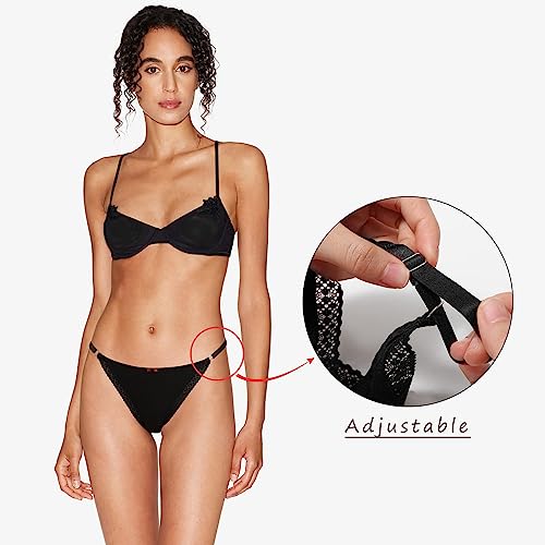 Aijolen Cotton G-String Thongs for Women Adjustable Thong Underwear Low Waist women's Panties No Show Women Thong Underpants