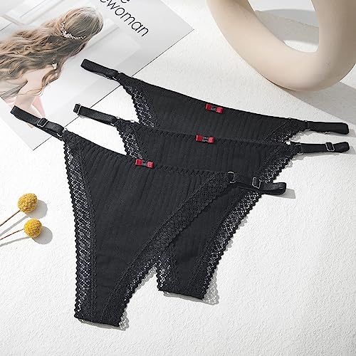 Aijolen Cotton G-String Thongs for Women Adjustable Thong Underwear Low Waist women's Panties No Show Women Thong Underpants