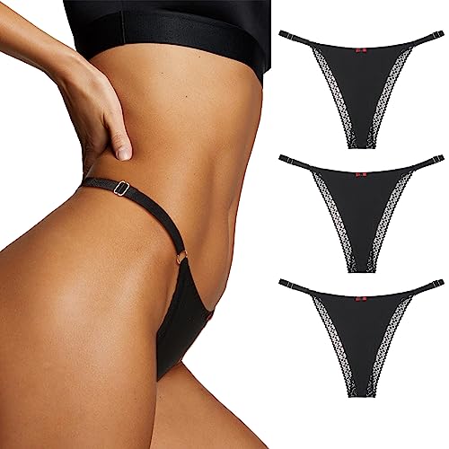 Aijolen Cotton G-String Thongs for Women Adjustable Thong Underwear Low Waist women's Panties No Show Women Thong Underpants